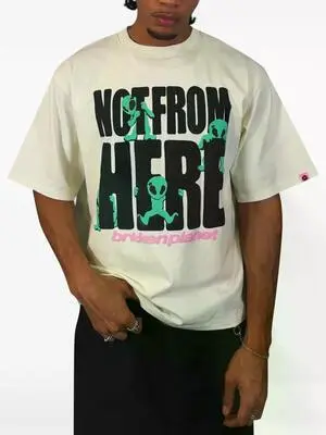 BROKEN PLANET Not From Here Graphic-print Oversized T-shirt