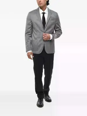 Corneliani Single-breasted Patch-pocket Blazer - Grey