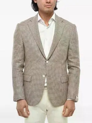 Corneliani Houndstooth-pattern Blazer - Brown