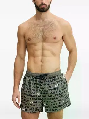 AERONAUTICA MILITARE Logo Print Swim Shorts