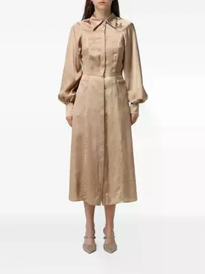 CRIDA MILANO Windsor Satin-finish Midi Dress