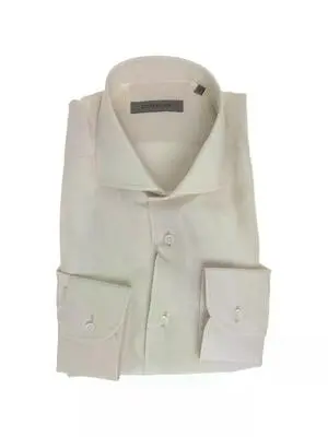 Corneliani Silk French-collar Shirt - Neutrals
