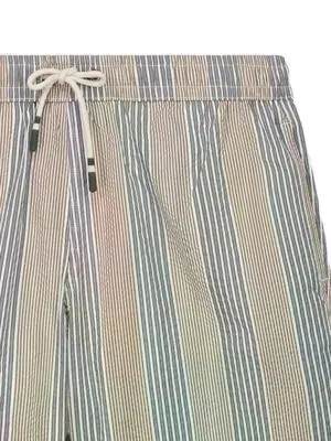 Hartford Striped Drawstring Swim Shorts - Neutrals