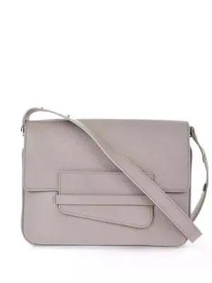 Il Bisonte Hammered Leather Shoulder Bag - Grey