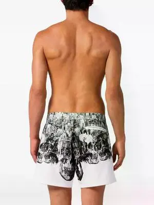 Philipp Plein Skull Hotel Swimming Shorts - White