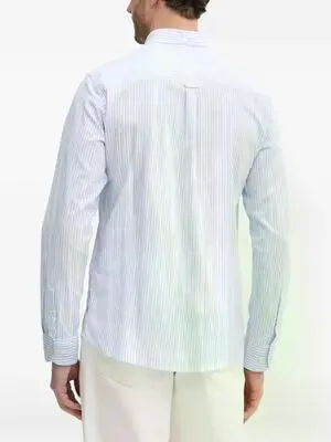 AERONAUTICA MILITARE Vertical-stripe Logo-embroidered Shirt