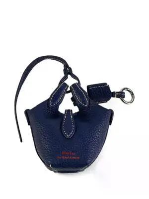 Polo Ralph Lauren Logo-embroidered Pebbled Leather Keyring