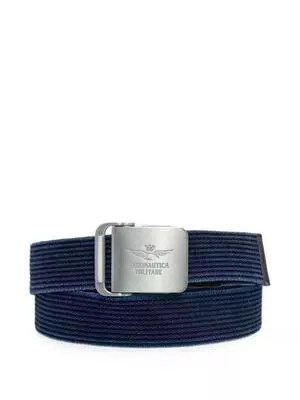 AERONAUTICA MILITARE Engraved Logo Corduroy Belt