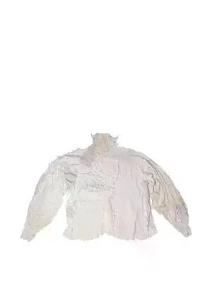 BORBALA Patchwork Oversized Sweater - White