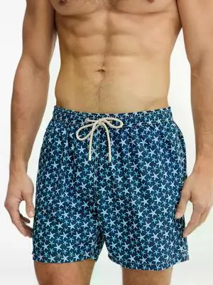 MC2 SAINT BARTH Starfish Print Swim Shorts - Blue