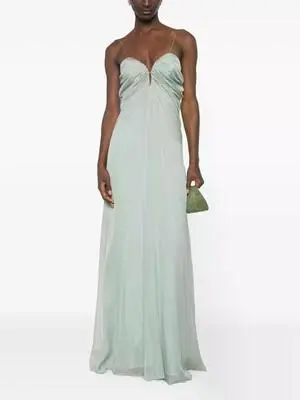 Raquel Diniz Ruched Maxi Dress - Green
