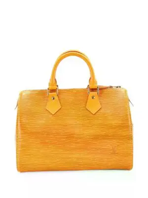 LOUIS VUITTON Speedy Handbag Epi Leather 25 Satchel - Yellow