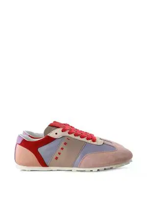 Marni Logo-print Panelled Sneakers - Pink