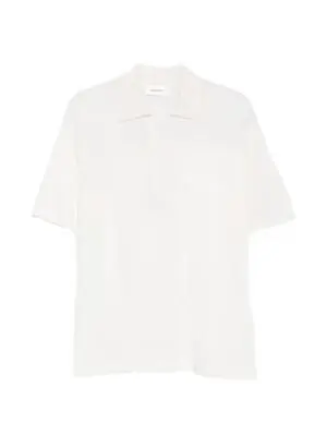 LISA YANG Short-sleeve Knitted Polo Shirt - Neutrals