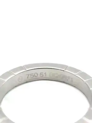 Cartier 18k White Gold Square-panelled Ring - Silver