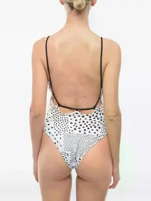 Karl Lagerfeld Logo-print Open-back Swimsuit