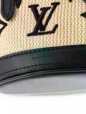 LOUIS VUITTON By The Pool Monogram Raffia Nano Bucket Bag
