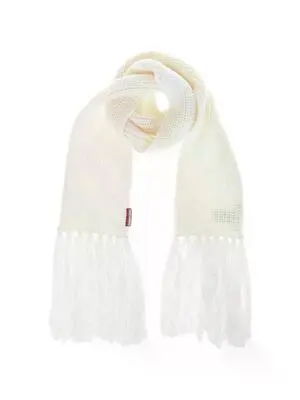 Dsquared2 Fringed-hem Chunky-knit Scarf - White