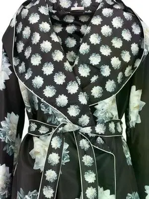 Max Mara Floral-print Belted Coat