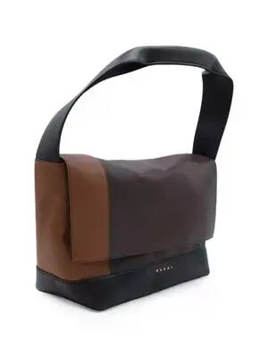 Marni Colour-block Shoulder Bag - Brown