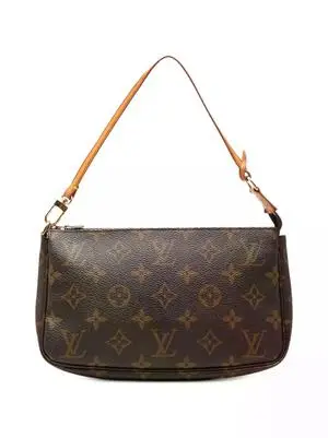 LOUIS VUITTON 2000 Monogram Pochette Accessoires Shoulder Bag - Brown