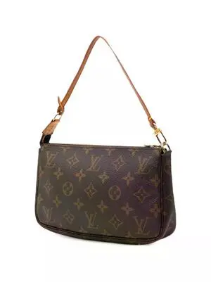 LOUIS VUITTON 2000 Monogram Pochette Accessoires Shoulder Bag - Brown