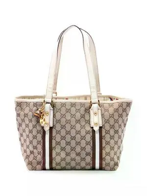 Gucci 2016-2026 Gg Canvas Web Jolicoeur Tote Bag - Neutrals