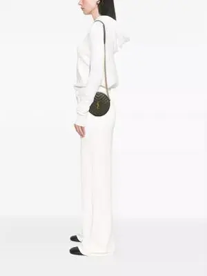 Saint Laurent Round Vinyl Camera Bag - Grey