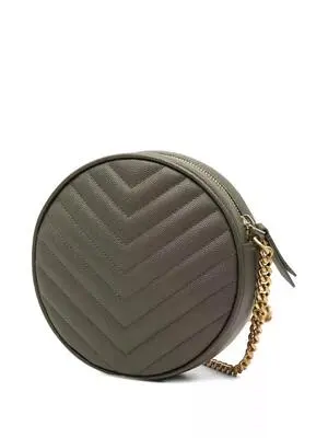 Saint Laurent Round Vinyl Camera Bag - Grey