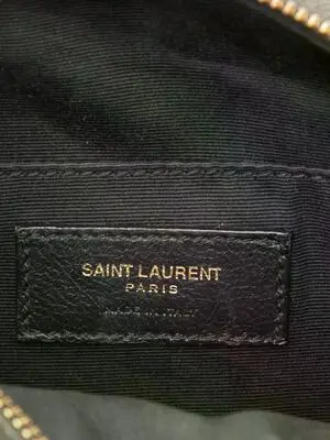 Saint Laurent Round Vinyl Camera Bag - Grey