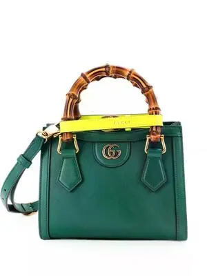 Gucci Diana Mini Tote Bag With Bamboo Handle - Green