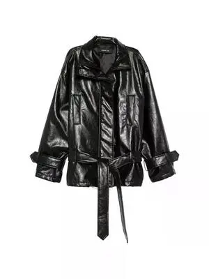 Federica Tosi Belted Zip-up Jacket - Black