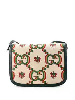 Gucci Horsebit 1955 Gg Print Jacquard Small Shoulder Bag