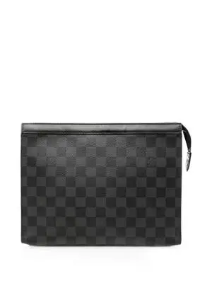 LOUIS VUITTON Damier Graphite Pochette Voyage Mm Clutch Bag