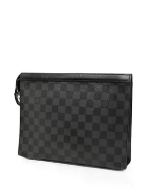LOUIS VUITTON Damier Graphite Pochette Voyage Mm Clutch Bag