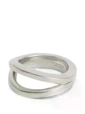 JIL SANDER Logo-engraved Ring - Silver