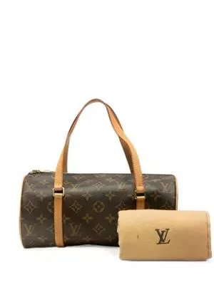 LOUIS VUITTON 2002 Monogram Papillon 28 Handbag - Brown