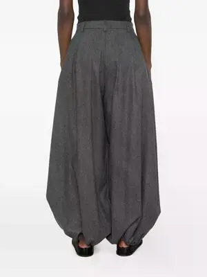 THELATEST Pleated Balloon-hem Wide-leg Pants - Grey