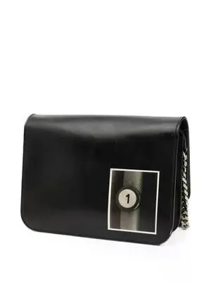 Burberry Small Smooth Calfskin Bambi Tb Crossbody Bag - Black