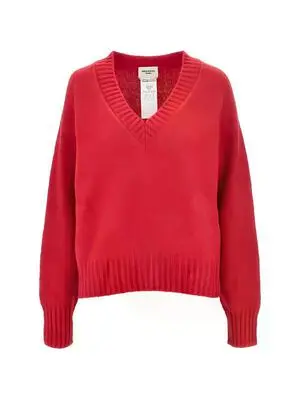 Max Mara V-neck Knitted Sweater - Red