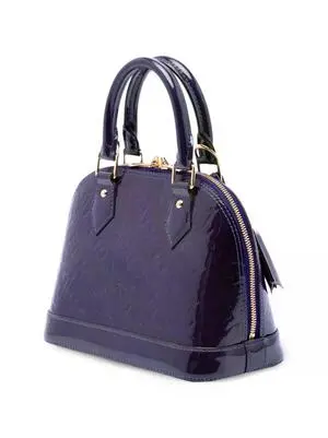 LOUIS VUITTON Monogram Vernis Alma Bb Satchel - Purple