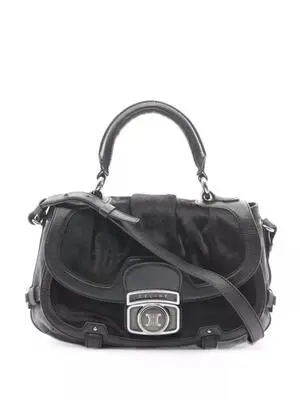 Celine 2010s Unborn Leather Tote Bag - Black