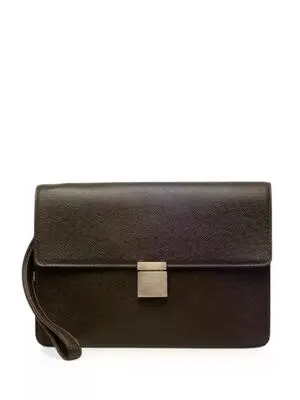 LOUIS VUITTON Taiga Selenga Clutch Bag - Brown