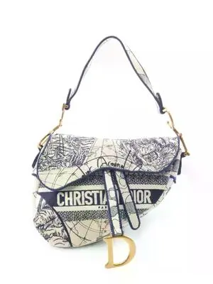 Dior 2010s Saddle Toile De Jouy Shoulder Bag - Neutrals