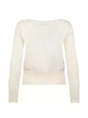 Max Mara Boat-neck Ribbed-trim Sweater