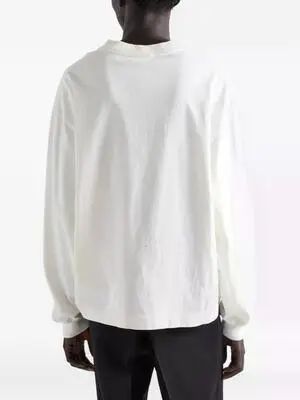 Prada Long-sleeved Cotton T-shirt - White