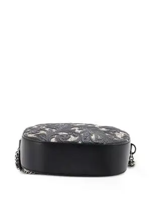 Gucci Chain Arabesque Gg Coated Canvas With Leather Mini Crossbody Bag