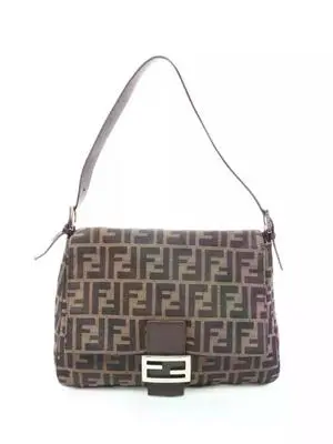 Fendi 2000s Mamma Baguette Shoulder Bag - Brown