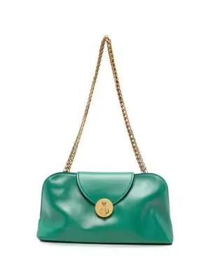 Versace Small Logo-plaque Leather Shoulder Bag - Green
