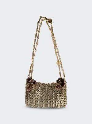 Rabanne 1969 Small Flower Charm Bag Light Gold